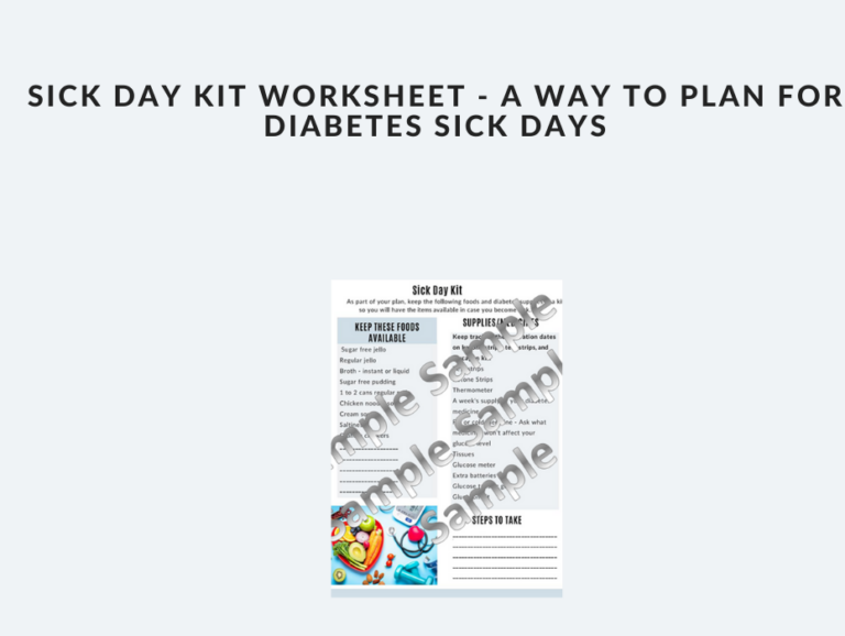 Sick Day Kit - A way to plan for diabetes sick days - Well Resourced ...