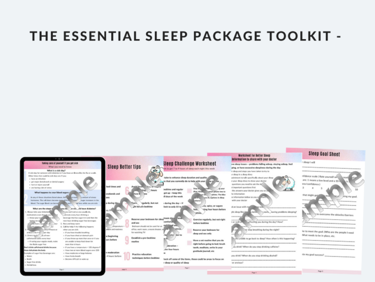 The Essential Sleep Worksheet package - Well Resourced Dietitian