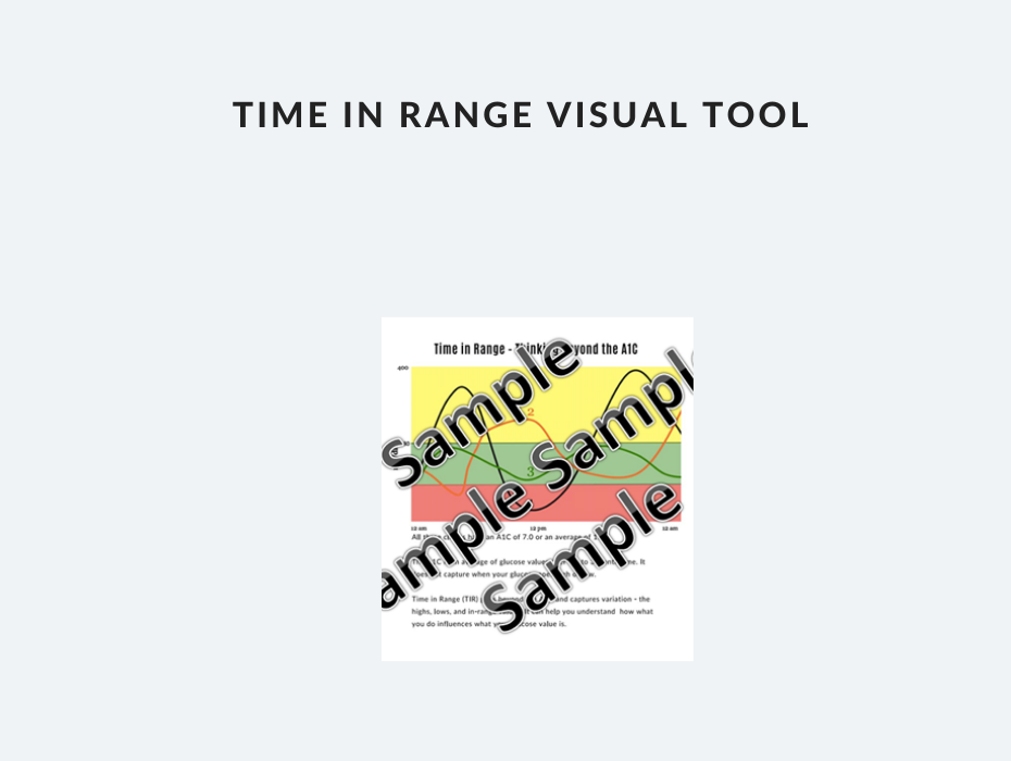 Time in Range Visual Tool/Handout - Instead of the A1C - Making Glucose ...