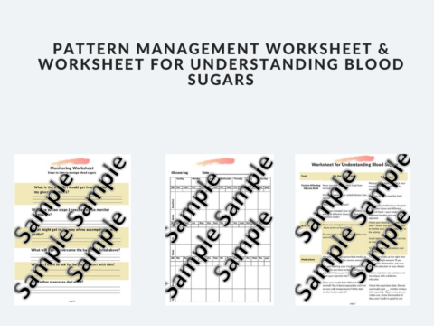 Pattern Management Worksheet & Worksheet for Understanding Blood Sugars ...