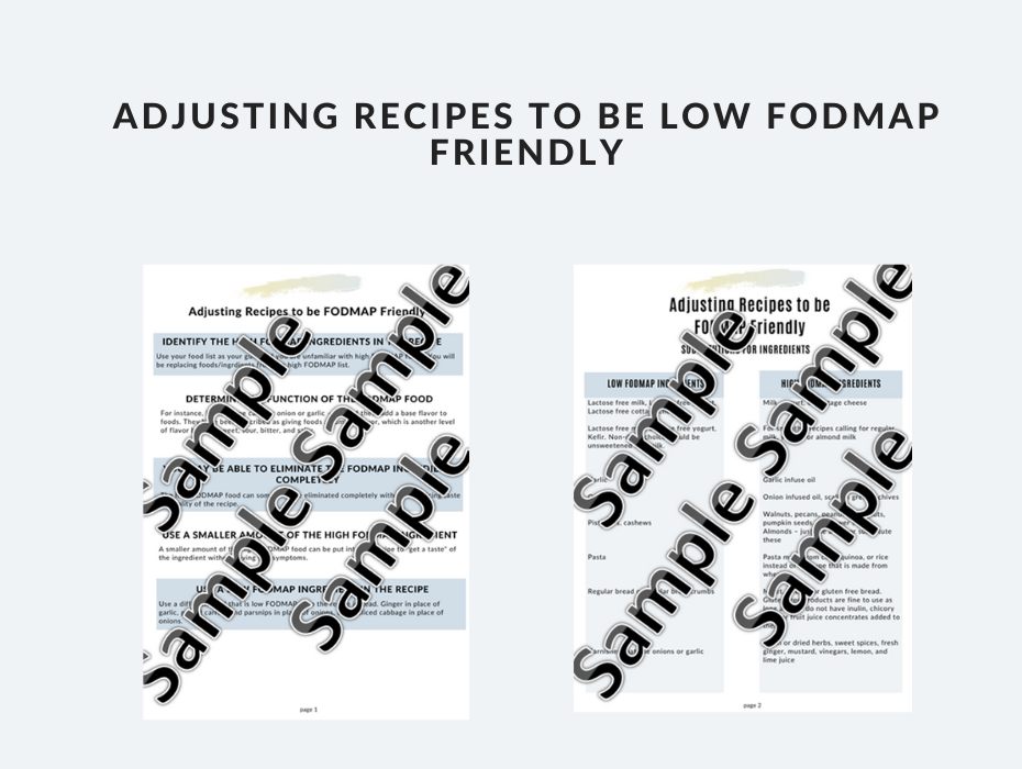 Adjusting Recipes to be Low FODMAP Friendly - Well Resourced Dietitian