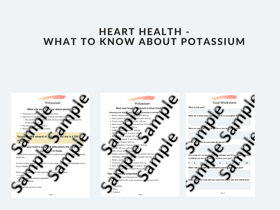 Heart Health - What to know about Potassium - Well Resourced Dietitian