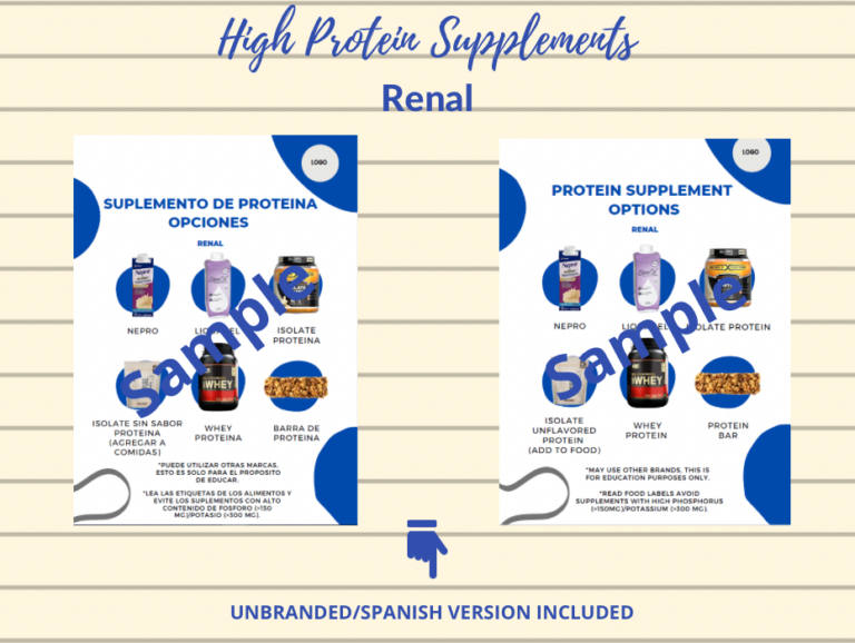 HIGH PROTEIN SUPPLEMENTS RENAL - Well Resourced Dietitian