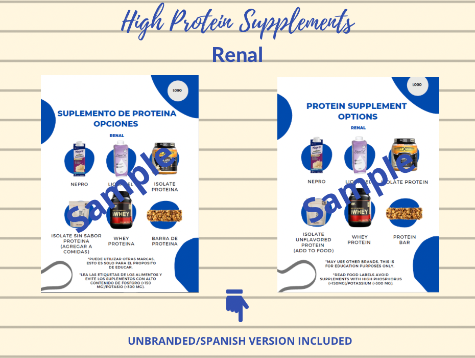 HIGH PROTEIN SUPPLEMENTS RENAL - Well Resourced Dietitian