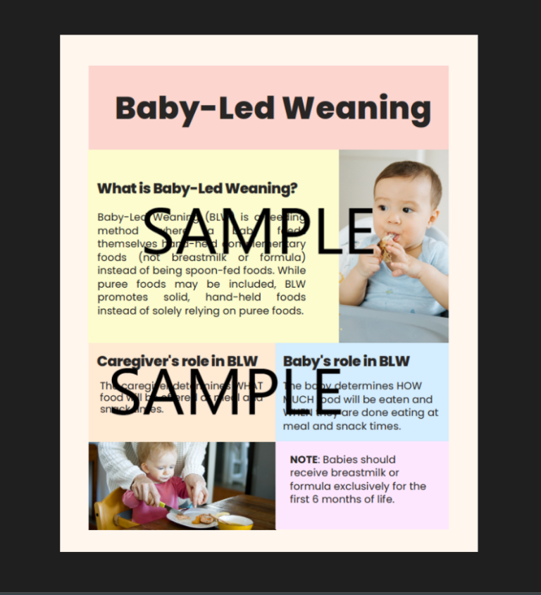 Baby-Led Weaning Handout - Well Resourced Dietitian