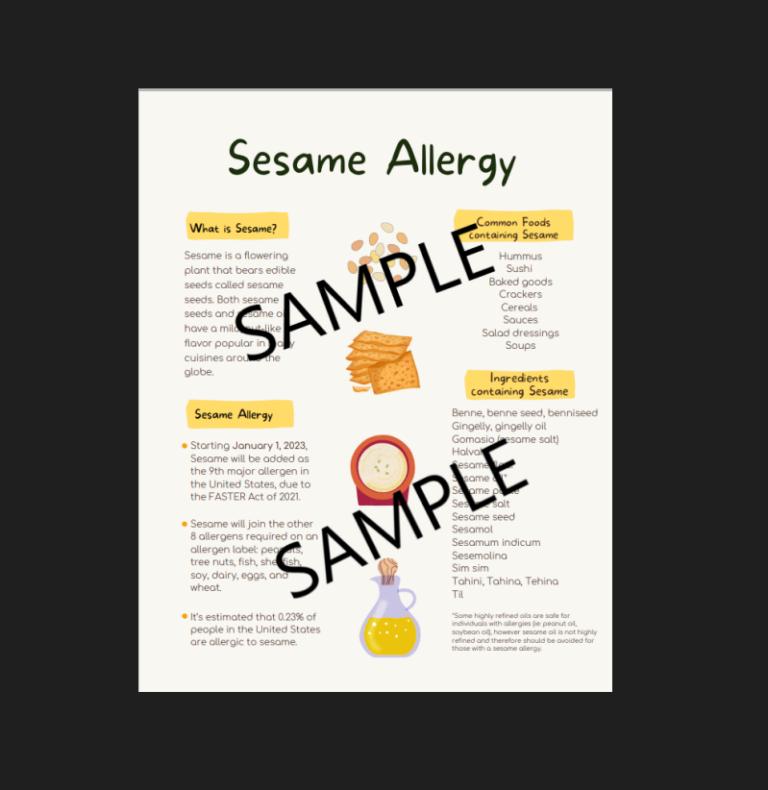 Sesame Allergy - Well Resourced Dietitian