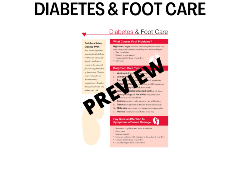 Diabetes & Foot Care - Well Resourced Dietitian