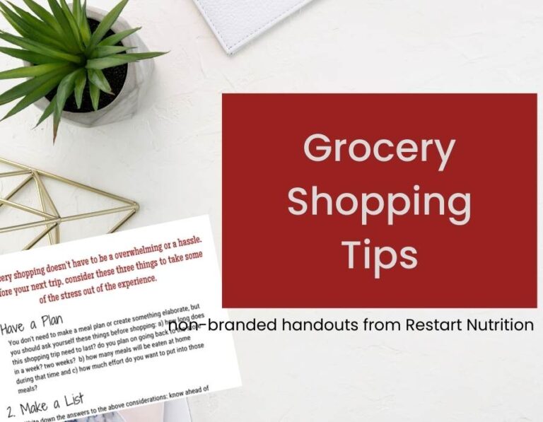 Grocery Shopping Handout - Well Resourced Dietitian