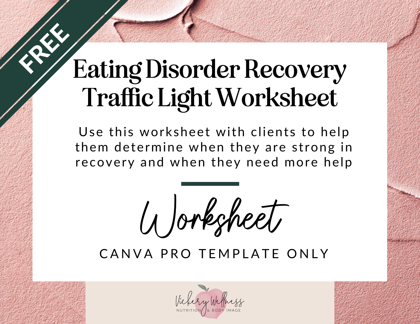 Eating Disorder Recovery: Traffic Light Worksheet - Well Resourced ...
