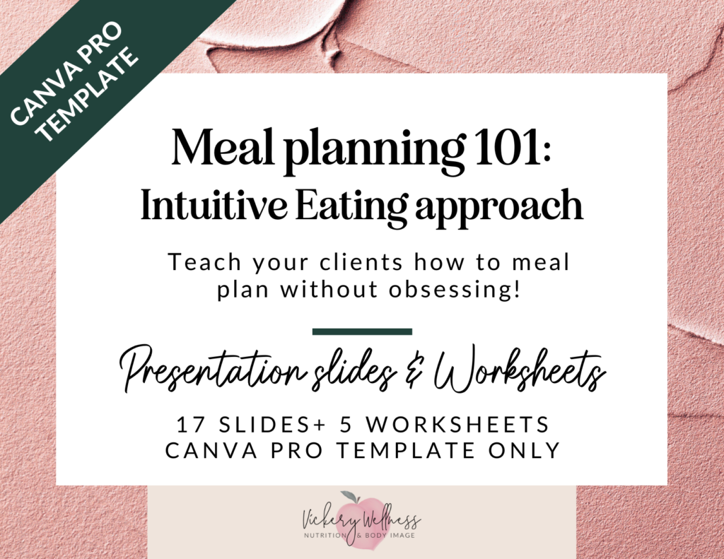 Meal Planning 101: Intuitive Eating Approach - Well Resourced Dietitian