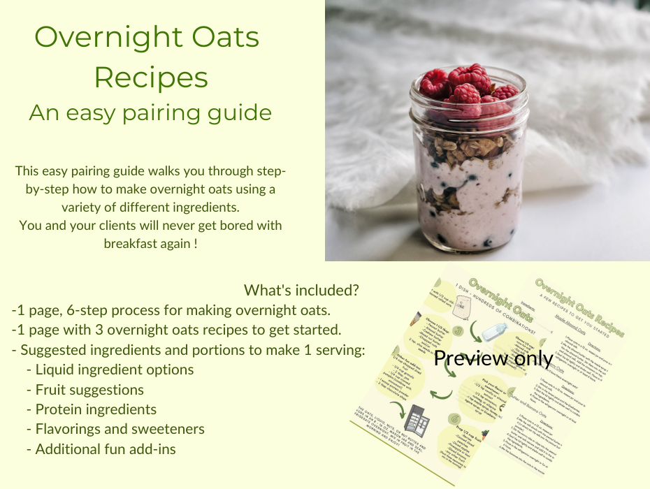Post Purchase Overnight Oats Guide - Well Resourced Dietitian