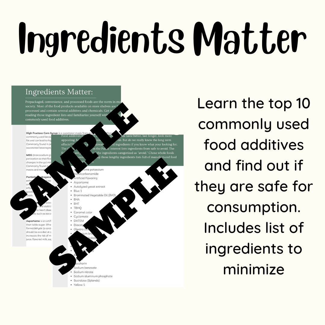 Food Additives - Well Resourced Dietitian