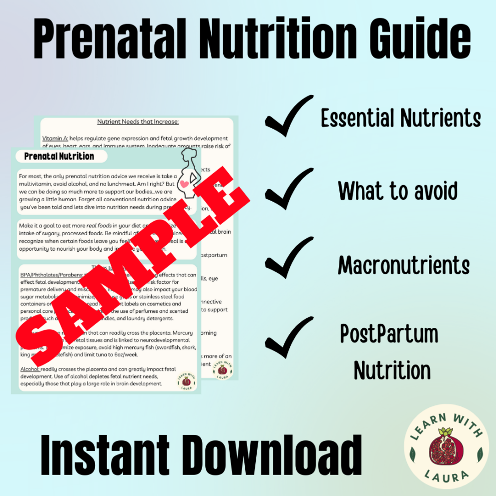 Prenatal Nutrition Guide - Well Resourced Dietitian