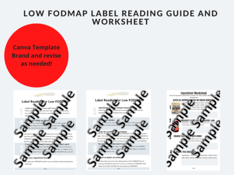 Label Reading Guide and Worksheet for the Low FODMAP Diet - Canva ...
