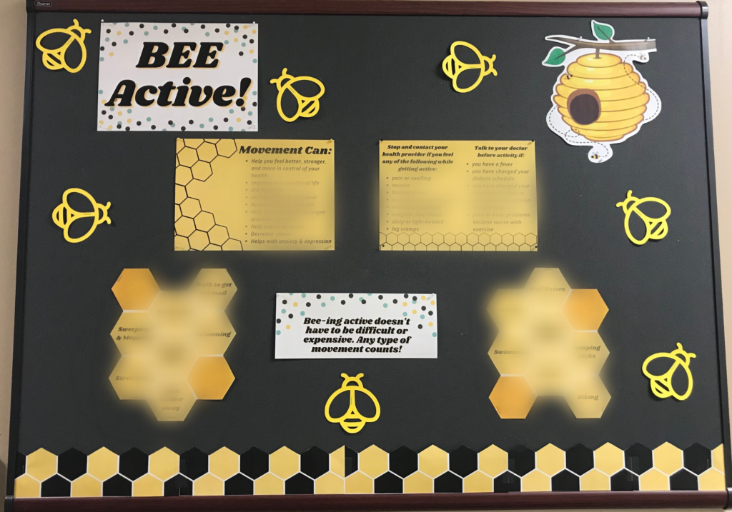 Bee Active! Exercise bulletin board - Well Resourced Dietitian