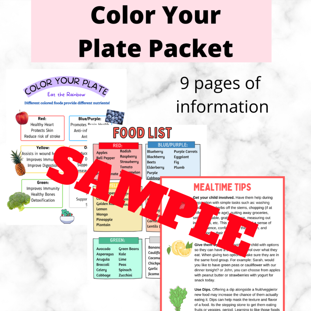 Color Your Plate Packet - Well Resourced Dietitian