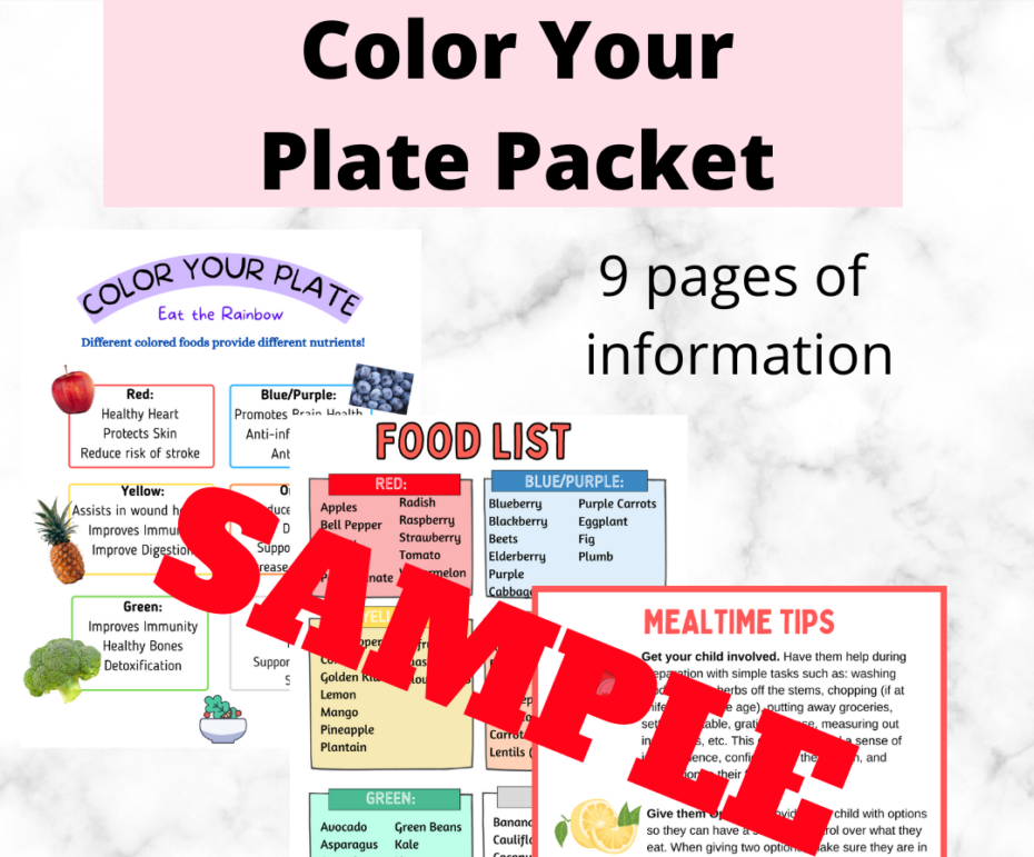 Color Your Plate Packet - Well Resourced Dietitian