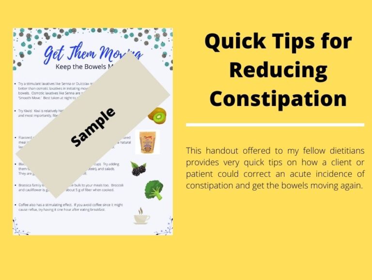 Get the Bowels Moving: Help Relieve Temporary Constipation Handout ...