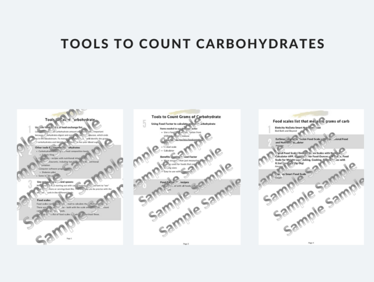 Tools to Count Carbohydrates - Carbohydrate Counting - Well Resourced ...