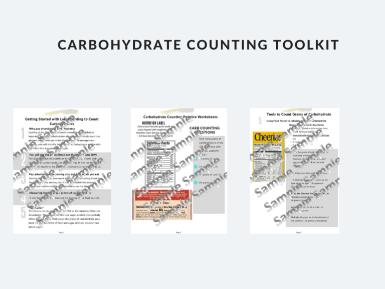 Carbohydrate Counting Toolkit - Well Resourced Dietitian
