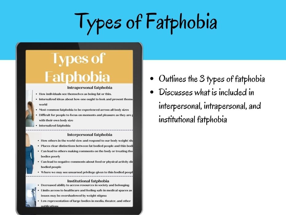 Types of fatphobia - Well Resourced Dietitian