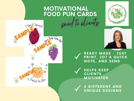 Motivational Food Pun Cards - Well Resourced Dietitian