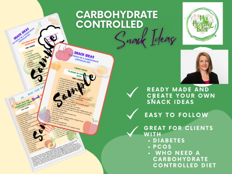 Carbohydrate Controlled Snack List | Well Resourced Dietitian