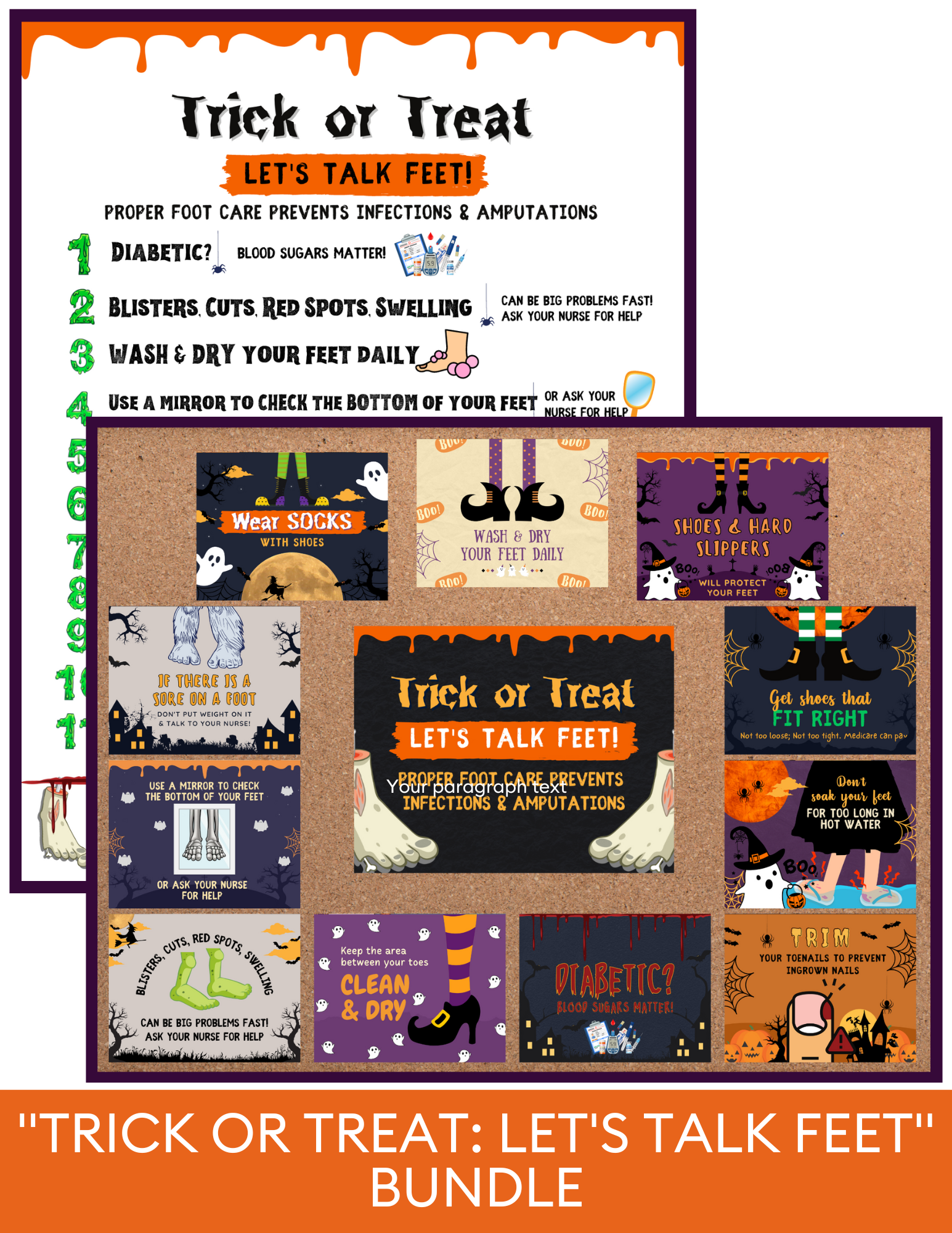 Halloween Bulletin Board Download + Handout: Dialysis Center Foot ...