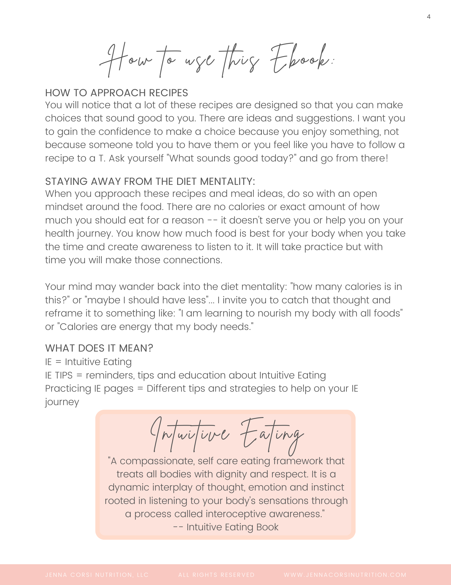 Intuitive Eating Recipe Ebook - Well Resourced Dietitian