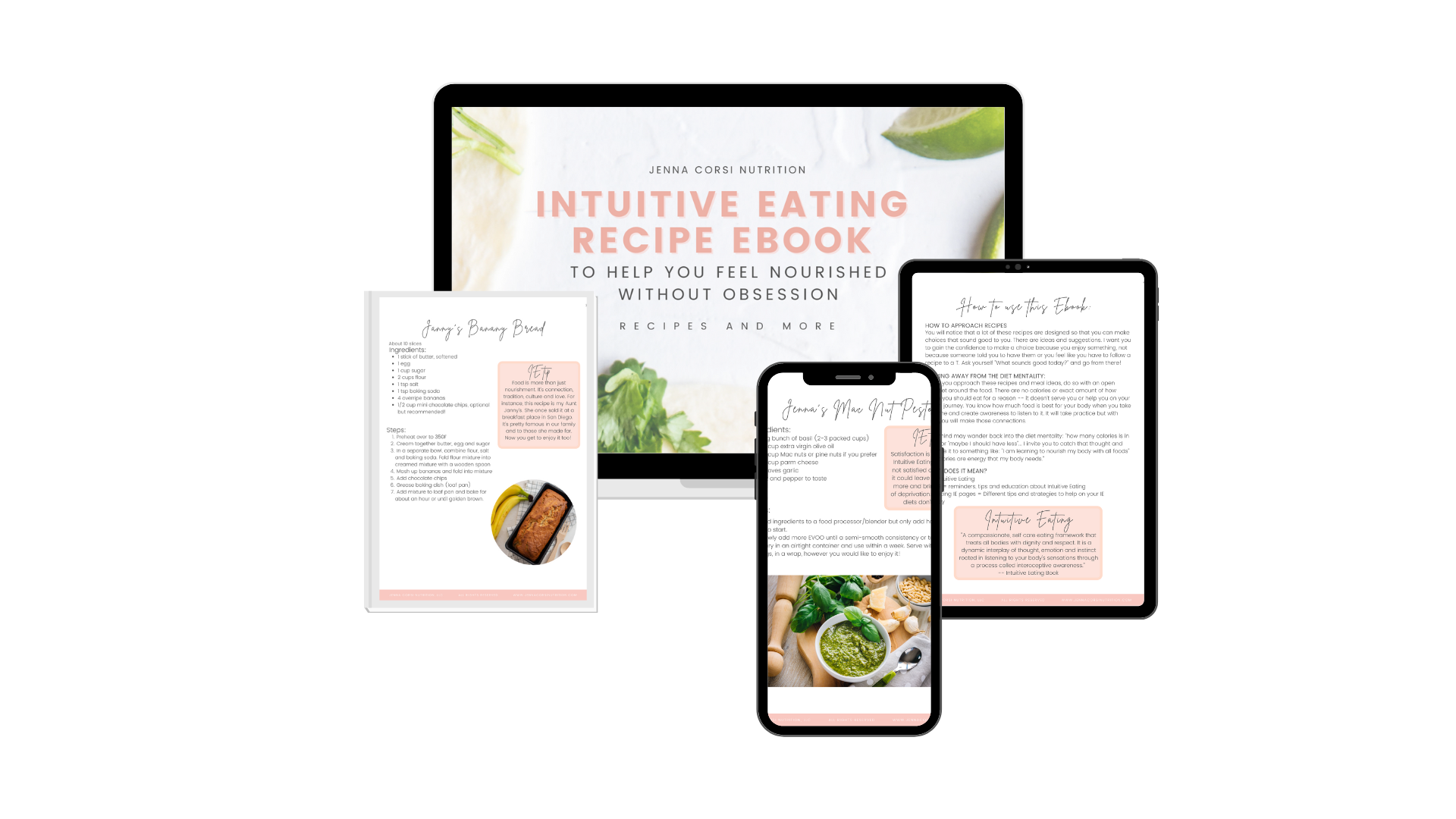 Intuitive Eating Recipe Ebook - Well Resourced Dietitian