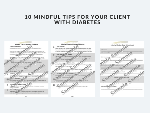 Mindfulness Tips for Diabetes Handout and Goal Worksheet - Well ...