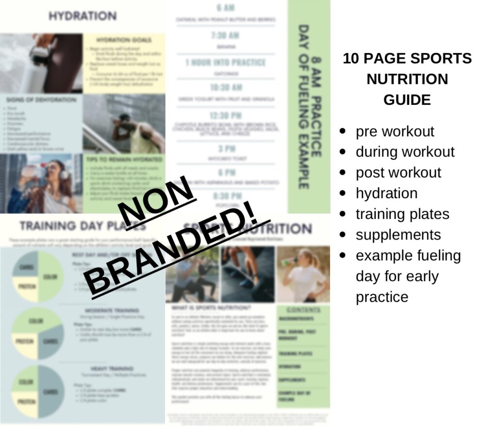 Sports Nutrition Guide - Well Resourced Dietitian