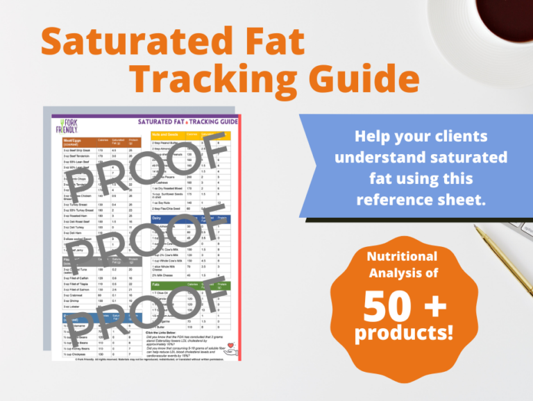 Saturated Fat Tracking Guide - Well Resourced Dietitian