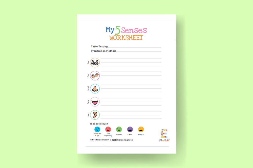 UPDATED My 5 Senses Worksheet - Well Resourced Dietitian