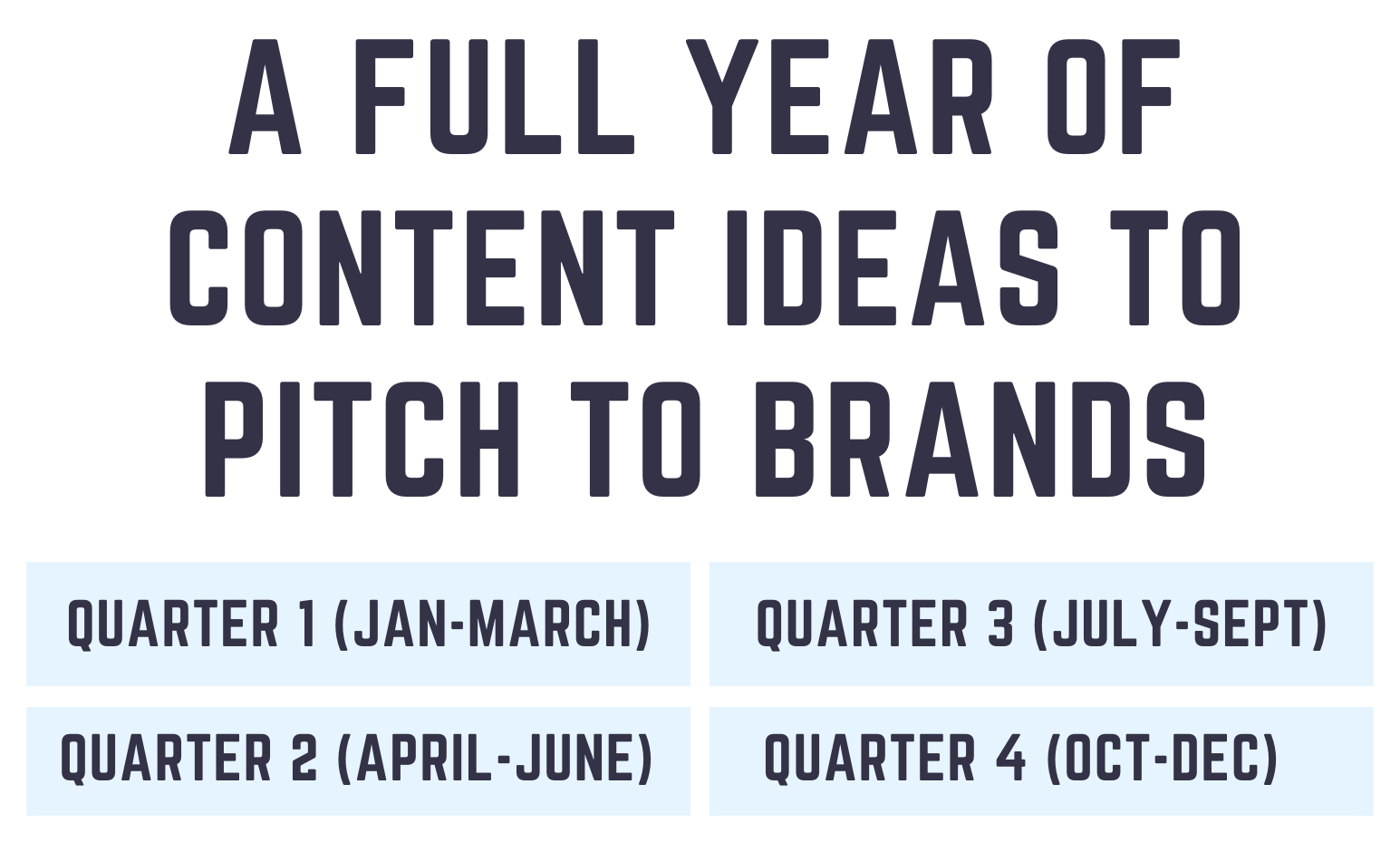 A Full Year Of Content Ideas To Pitch To Brands - Well Resourced Dietitian