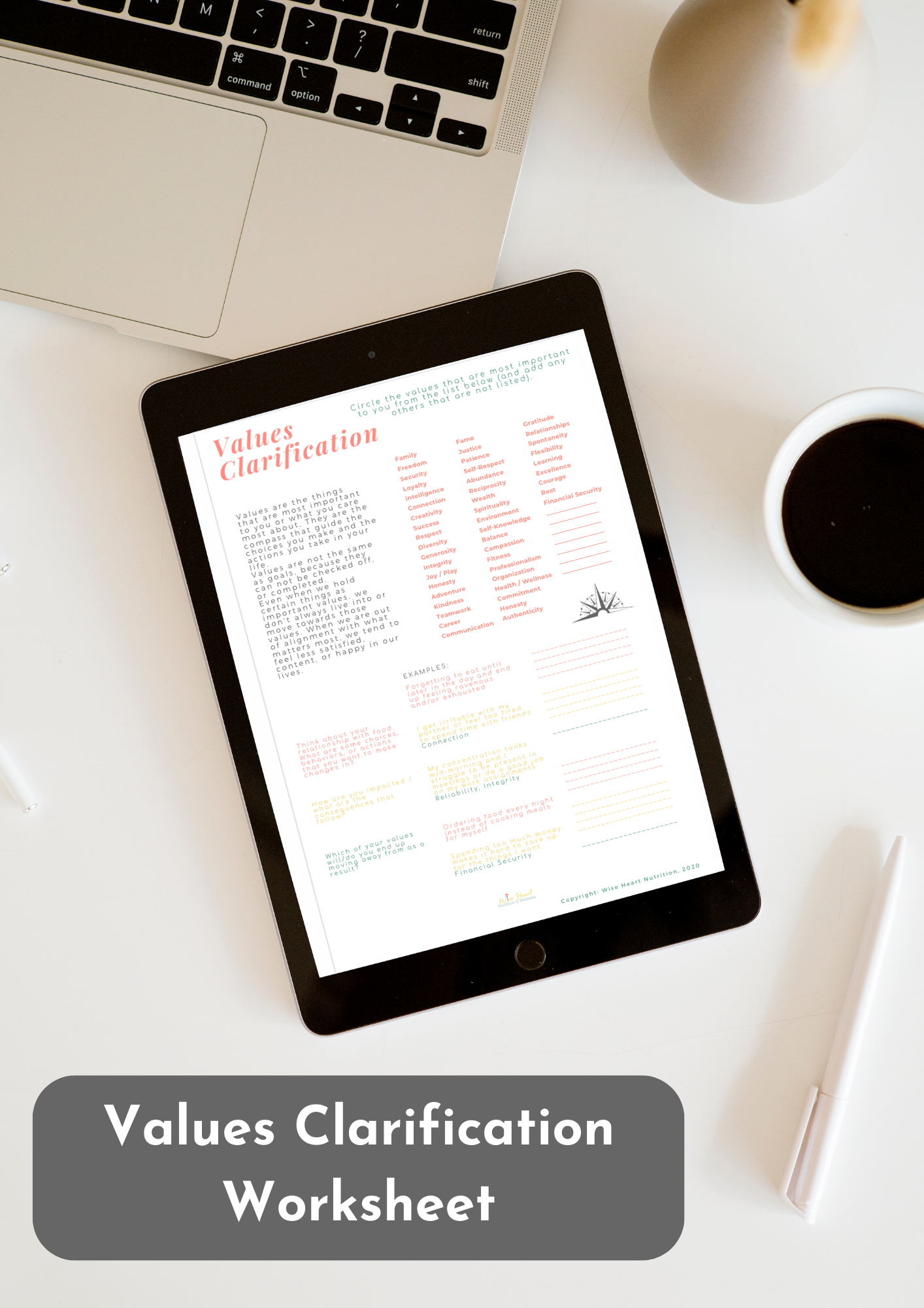 Values Clarification for Nourishment - Well Resourced Dietitian