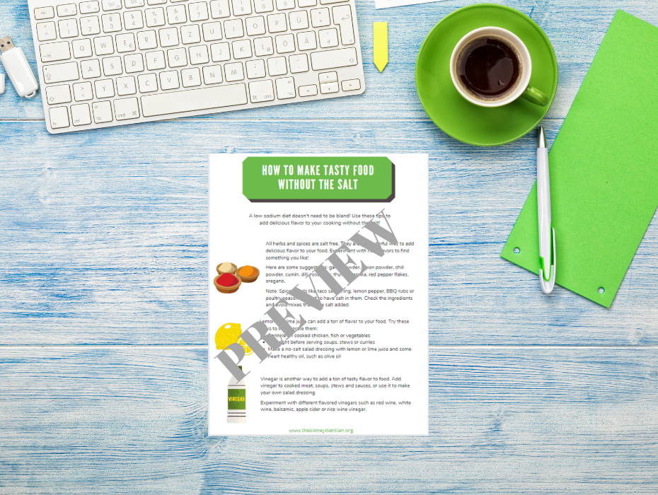 Tasty Food without the Salt! - Well Resourced Dietitian