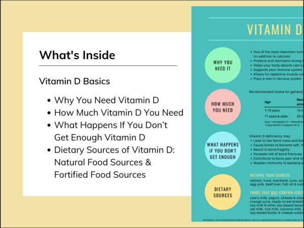 Vitamin D and Calcium Client Education Handout - Well Resourced Dietitian