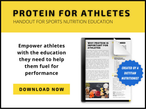 Protein for Athletes Sports Nutrition Handout - Well Resourced Dietitian