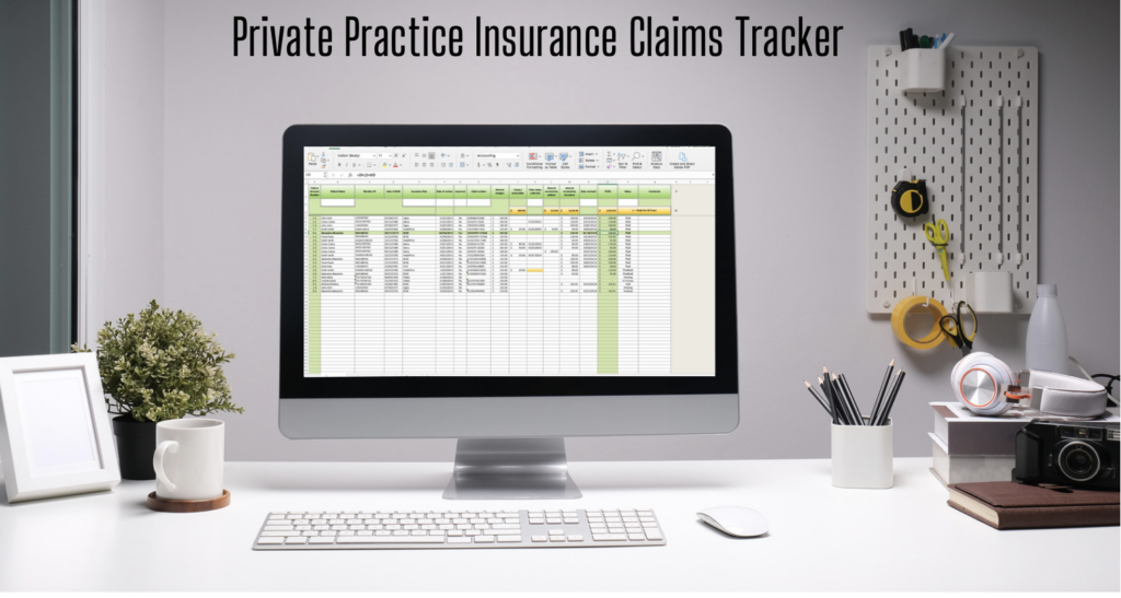 Private Practice Insurance Claim tracker - Well Resourced Dietitian