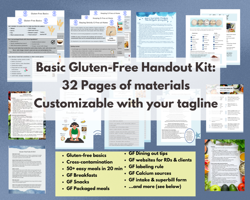 Gluten-free Handout Kit-Expanded version-Resources for your clients ...