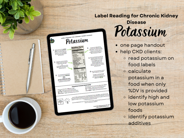 Food Labeling Reading for CKD: Potassium - Well Resourced Dietitian