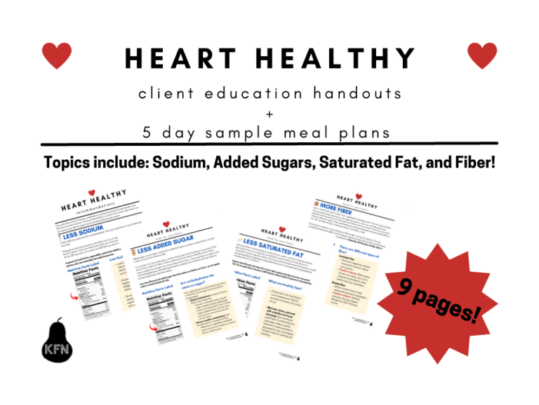 Heart Healthy Recommendations and Meal Plans - Well Resourced Dietitian