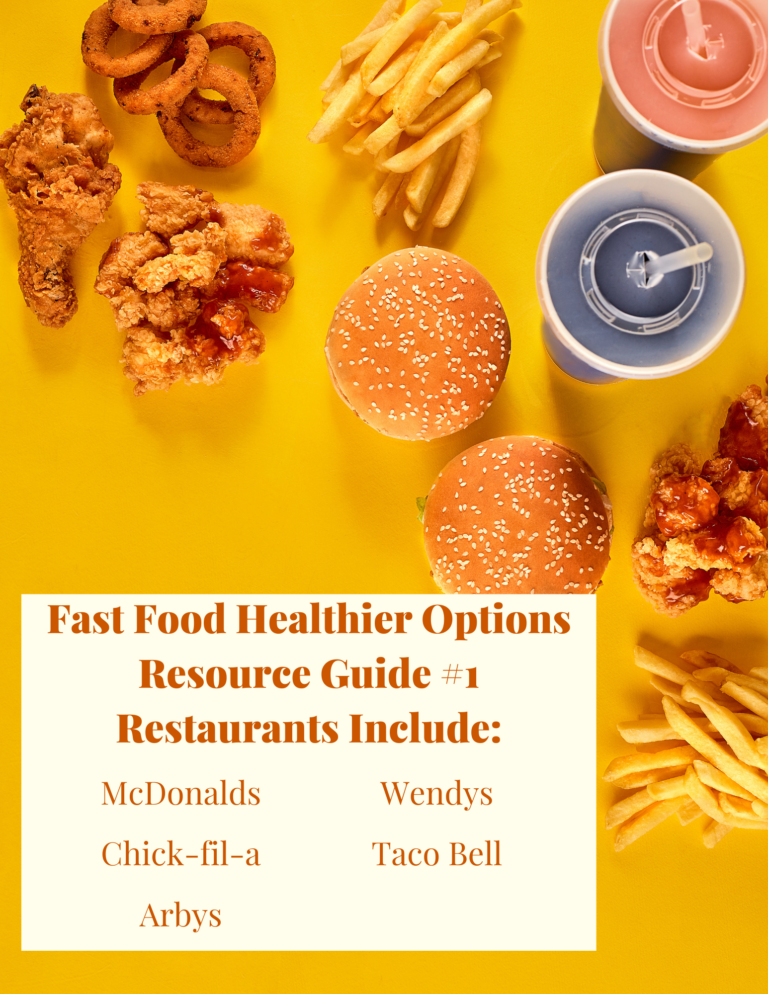 Fast Food Healthier Options Resource Guide #1 - Well Resourced Dietitian