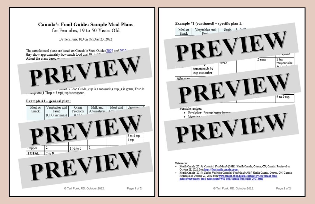 Canada’s Food Guide (2007 & 2019) – Food Portions, Meal Plans, & Lists ...