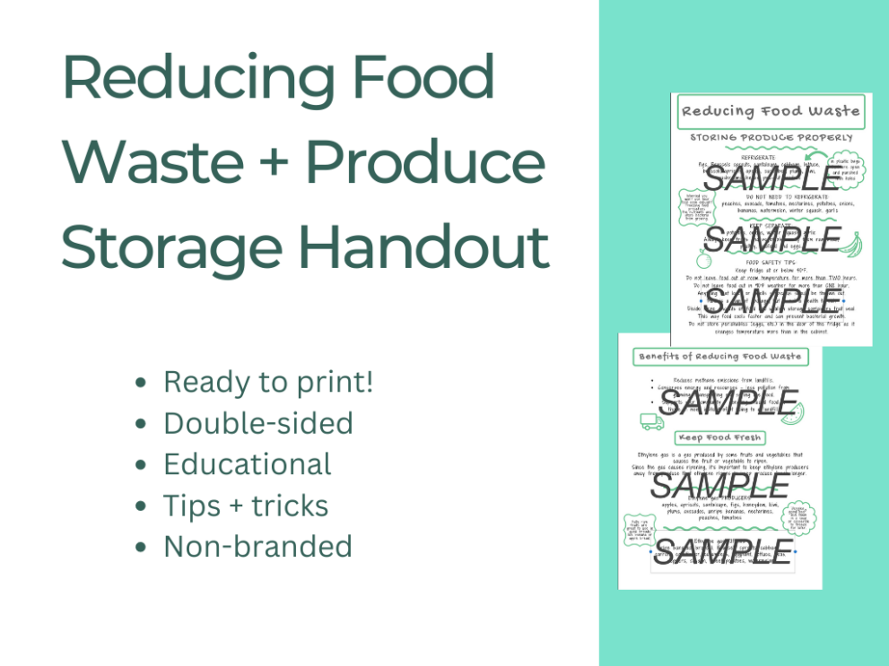 Reducing Food Waste and Storing Produce - Well Resourced Dietitian