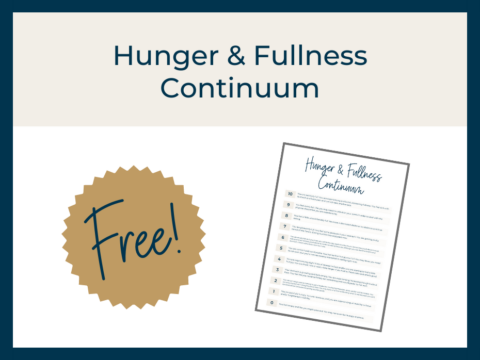 Hunger and Fullness Continuum - Well Resourced Dietitian