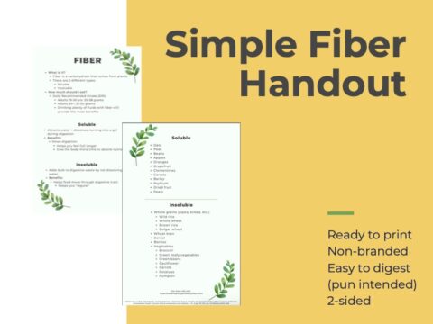 Fiber: Insoluble vs Soluble Handout - Well Resourced Dietitian