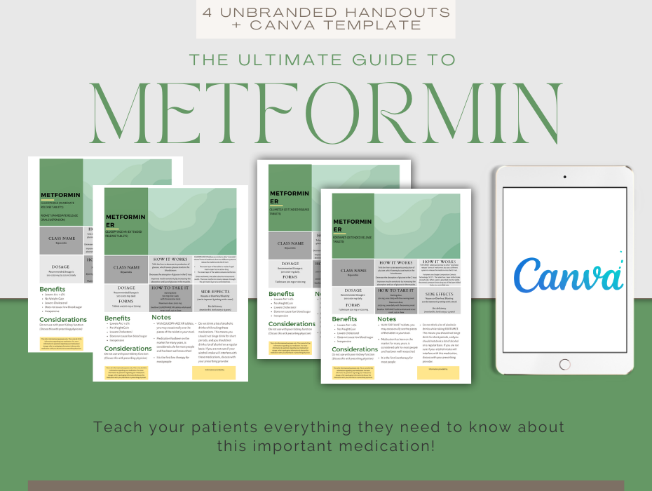 New Diabetes Diagnosis/Patient Handout: Your Guide to Metformin/ Riomet ...