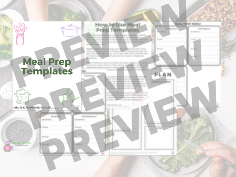 Meal Prep Templates - Well Resourced Dietitian